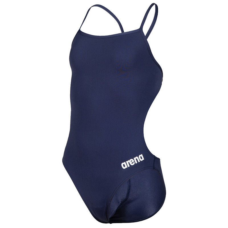 Arena - Team Challenge Back Girls’ Swimsuit - Navy/White – Aqua Swim ...