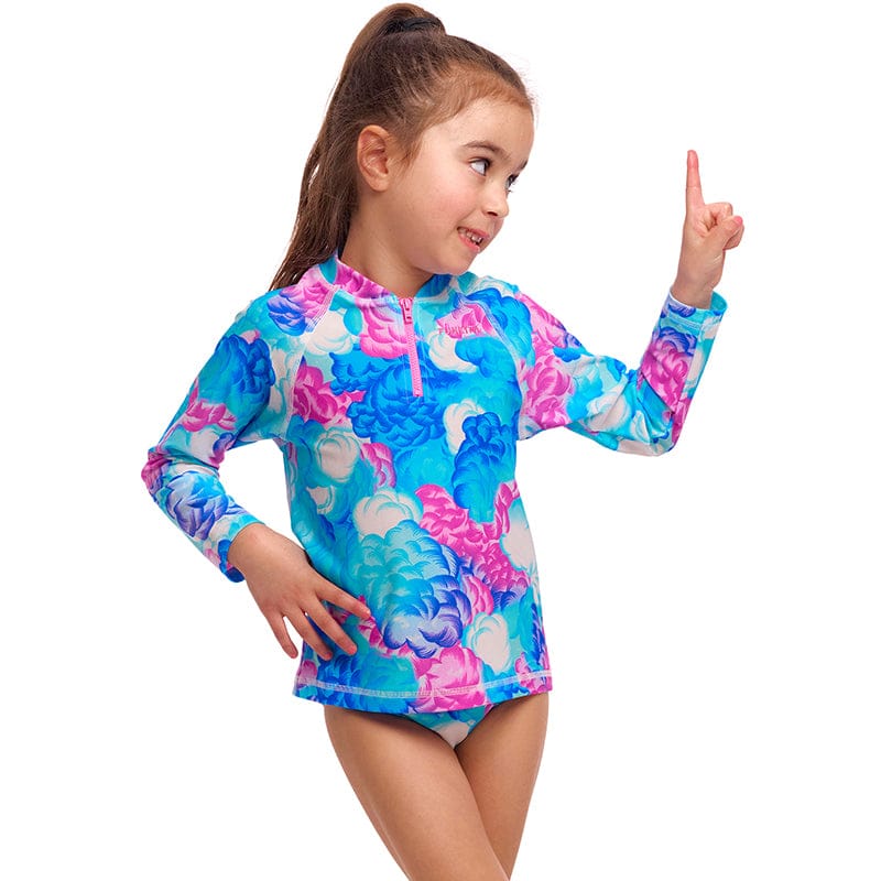 Funkita - Cloud Street - Toddler Girls Eco Zippy Rashie & Brief – Aqua ...