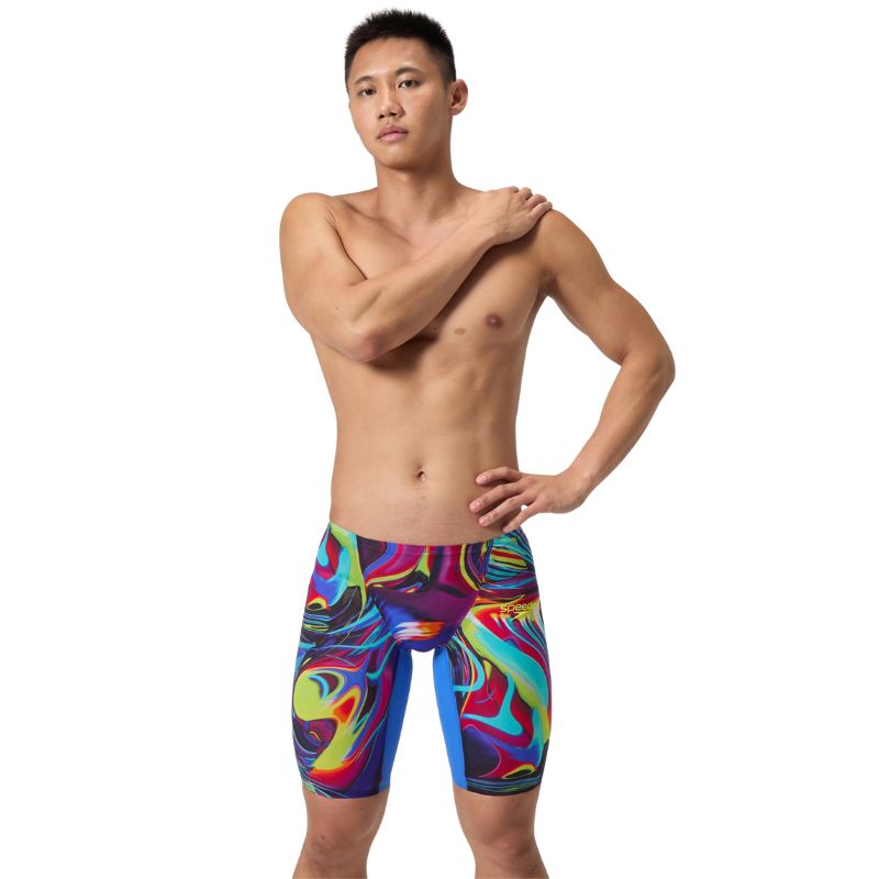 Speedo - Men's Fastskin LZR Pure Valor 2.0 Jammer - Dark Blue/Pink ...
