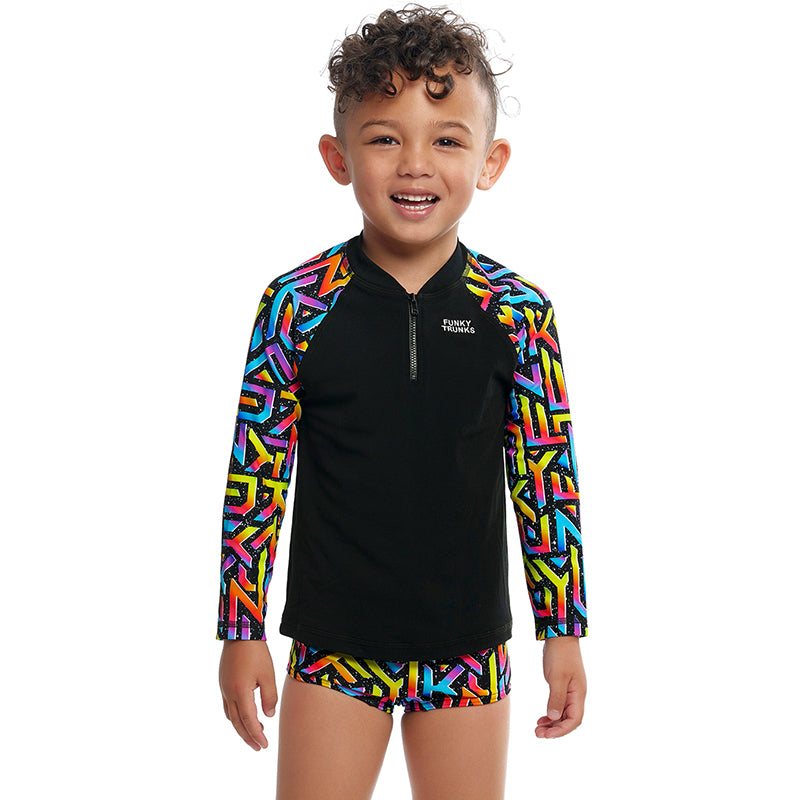 Funky Trunks - Brand Galaxy - Toddler Boys Zippy Rash Vest – Aqua Swim ...