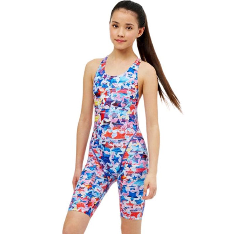 Maru Girls Swimwear - Lucky Star Pacer Legsuit - Blue/Red – Aqua Swim ...
